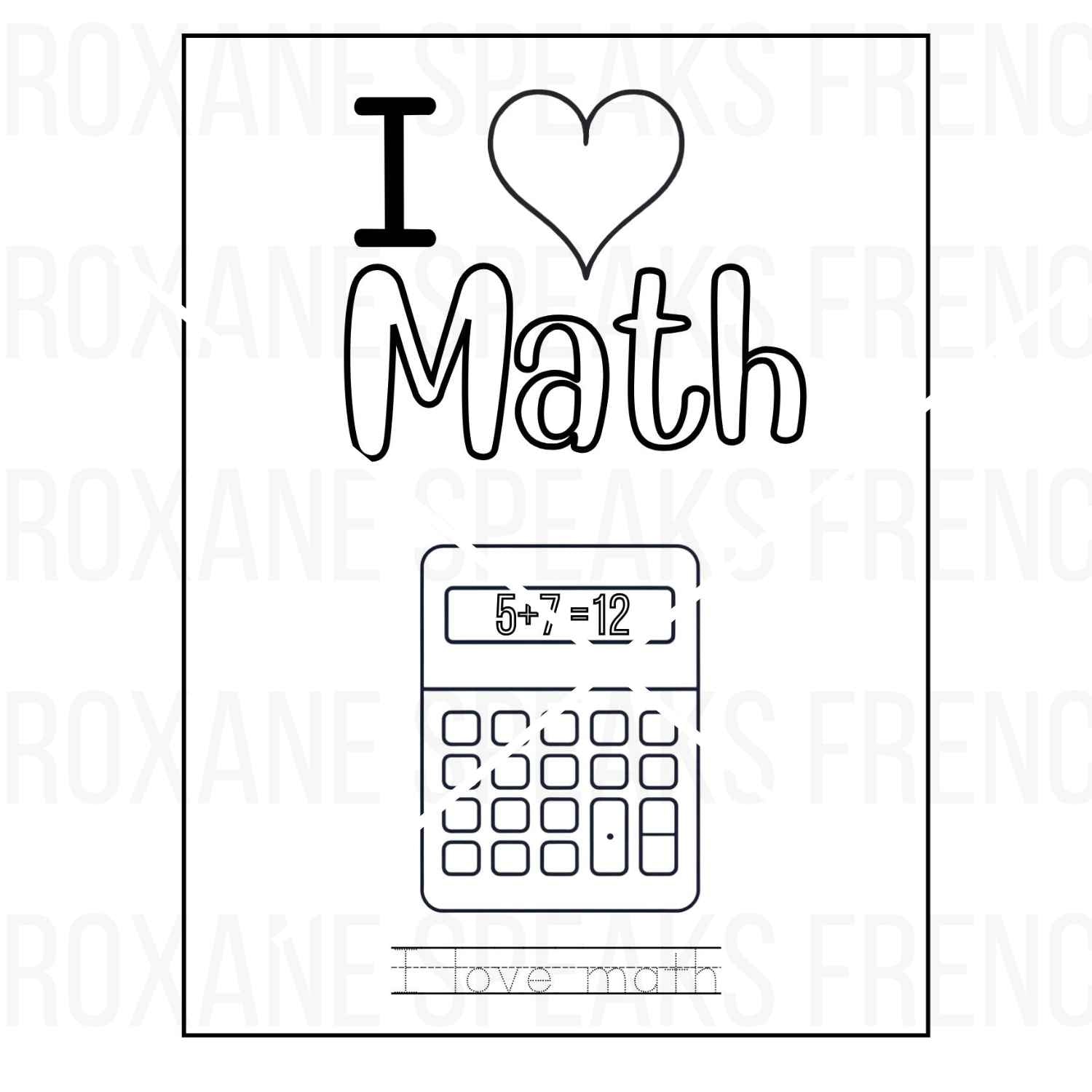 printable coloring pages for kids math