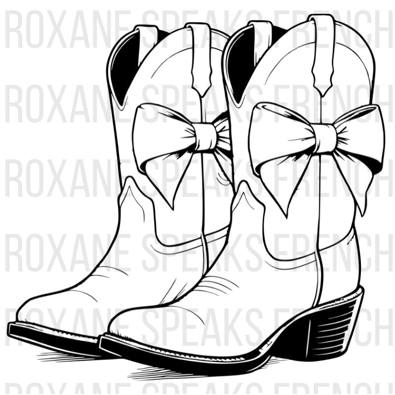 cowgirl boots coloring pages printable