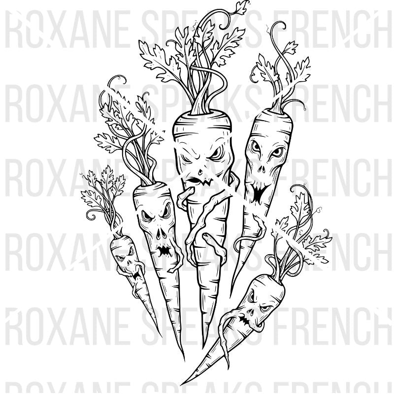 Creepy Carrots Coloring Page | Printable PDF – Roxane Speaks French