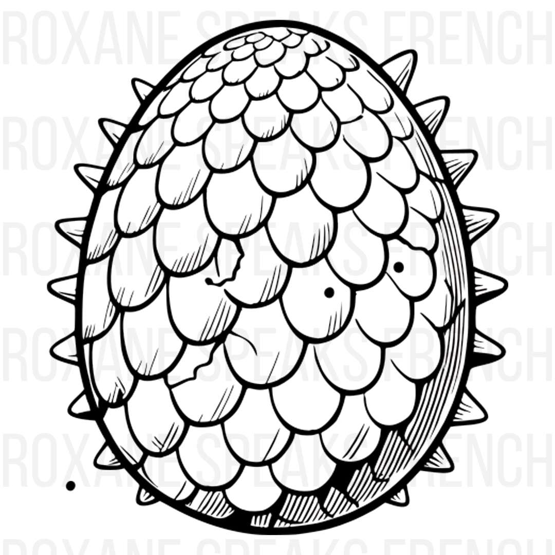 Dragon Egg Coloring Page - Printable PDF Sheet For Kid – Roxane Pinault