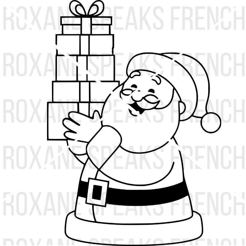 bold easy coloring pages christmas